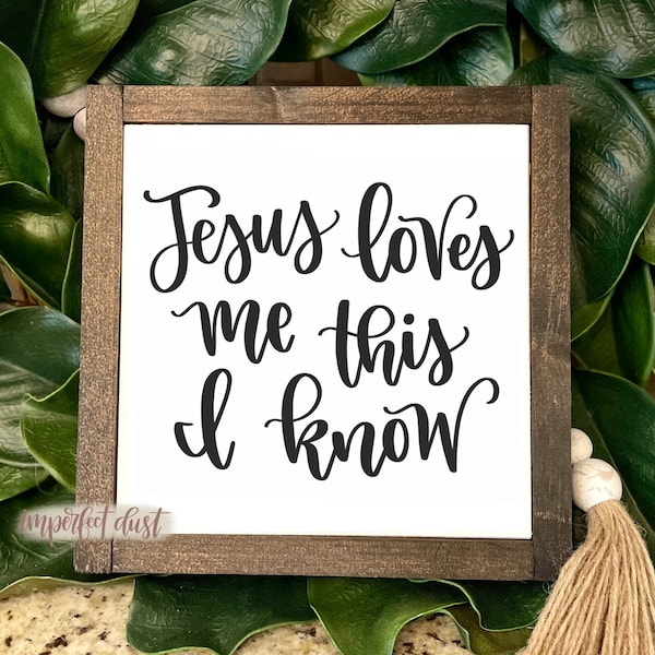 Jesus Loves Me Sign - Etsy