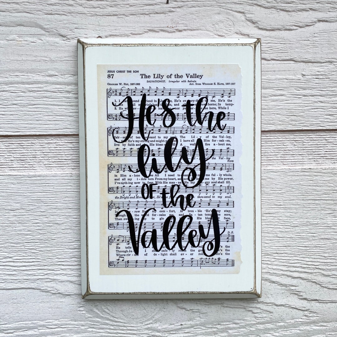 Lily of the Valley | Hymn Sign | Christian Gift | Imperfect Dust | Lily ...