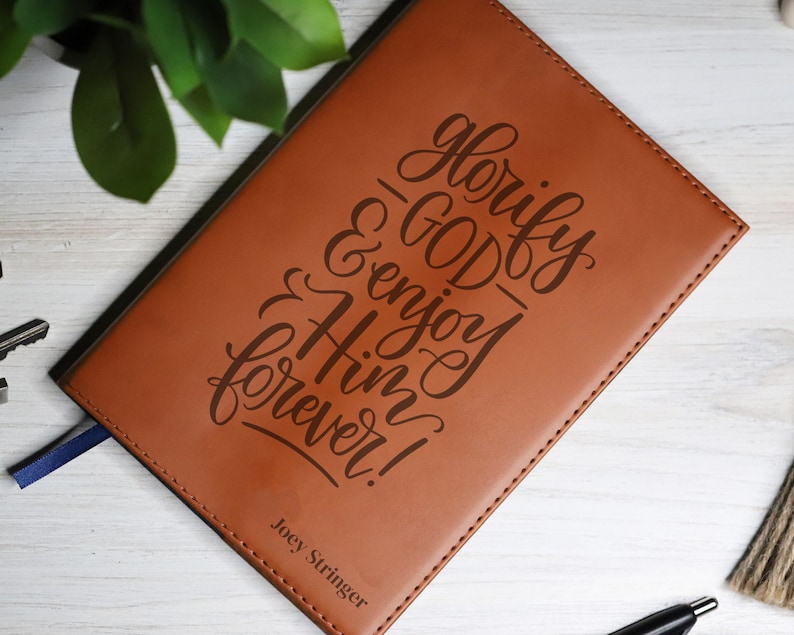 Personalized Leatherette Christian Journal: Engraved Pastor Gift - Etsy ...