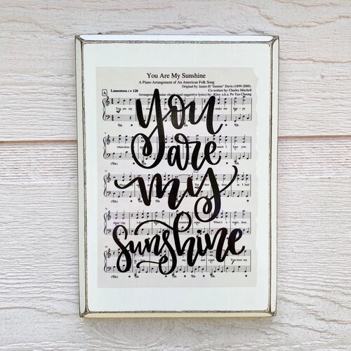 You Are My Sunshine Lullaby Print Printable Wall Art Sheet - Etsy