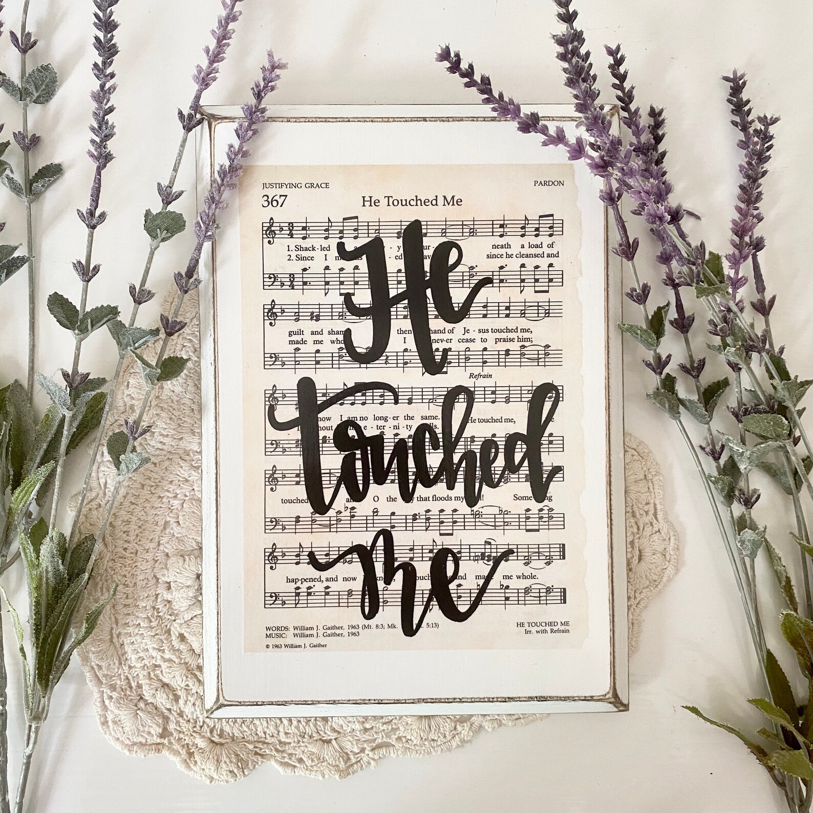 He Touched Me Hymn Sign Christian Gift Imperfect Dust - Etsy
