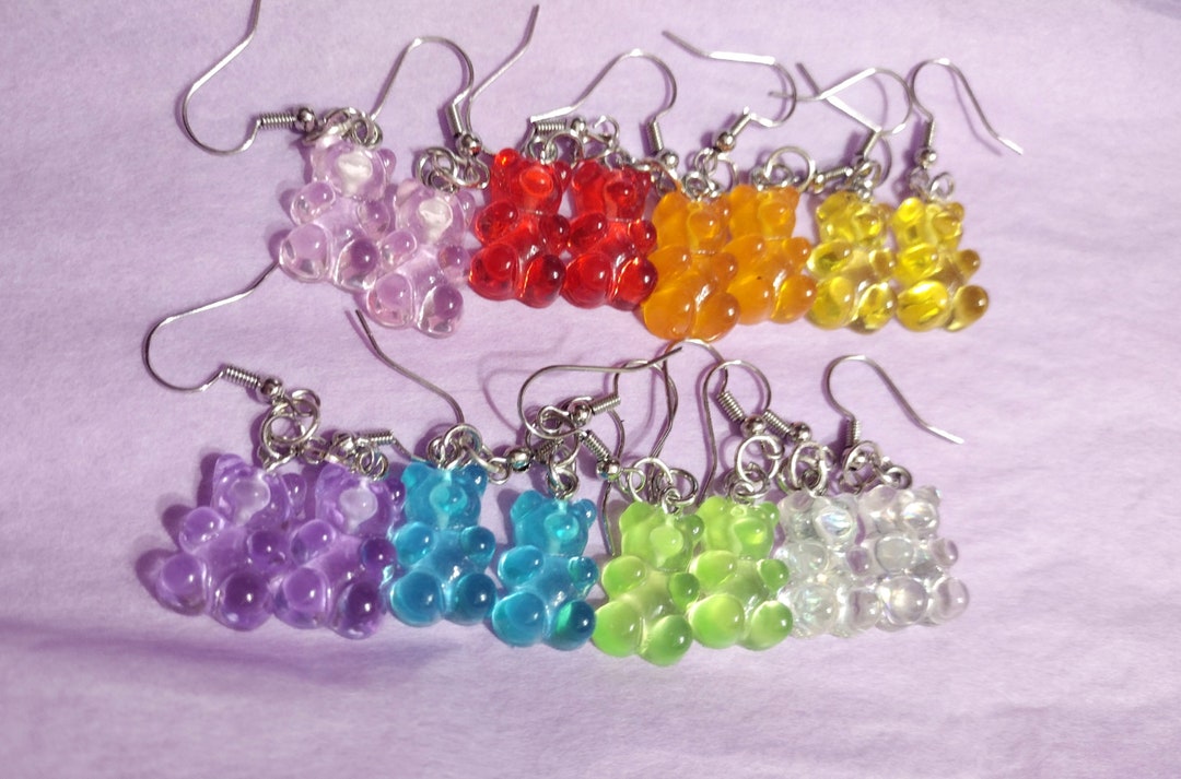 Cute Kidcore Toy Core Kitsch Gummy Bear Earrings - Etsy