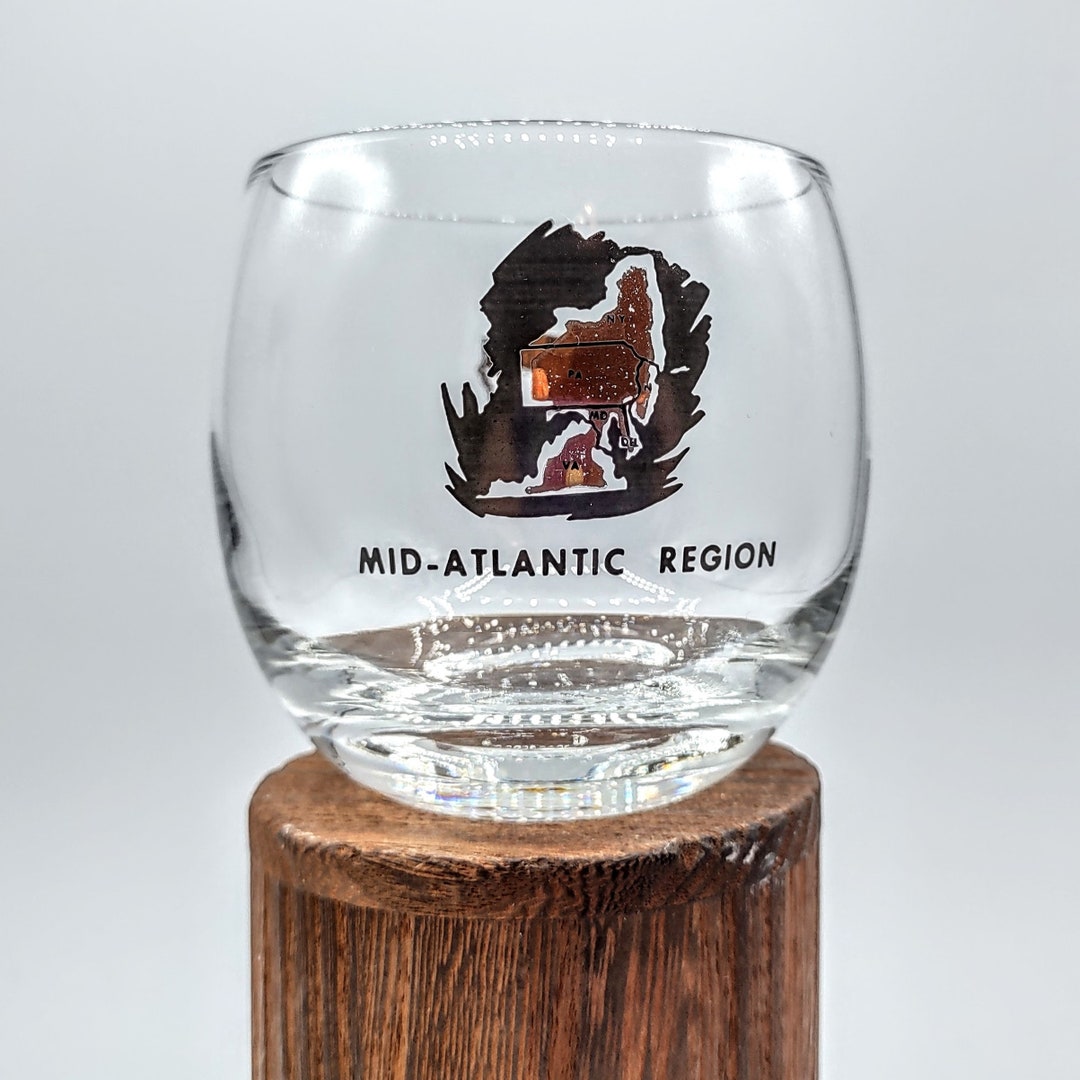 Set of Seven Railroad Advertising Whiskey Glasses Barware Republic ...