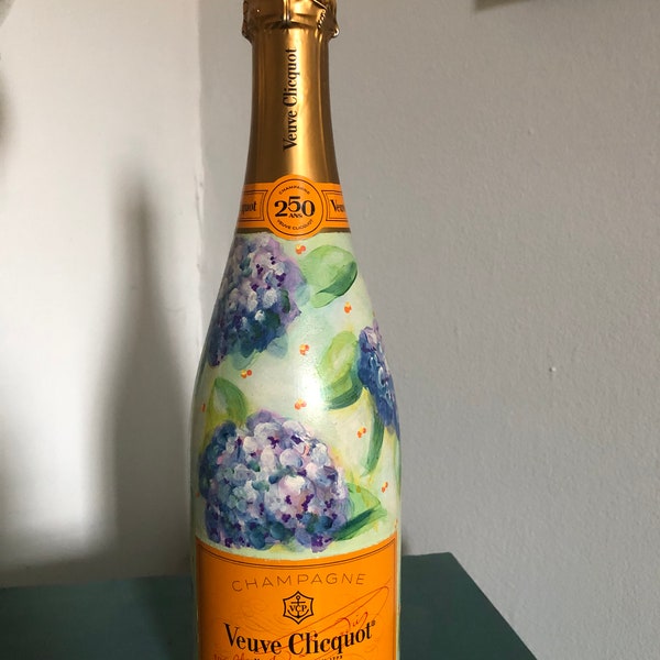Hand Painted Veuve Bottle - Etsy