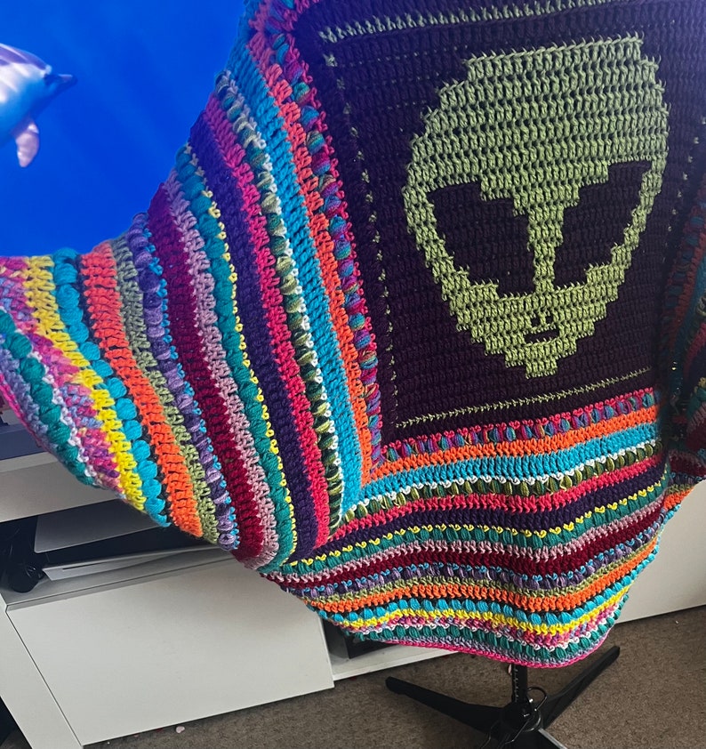 Crocheted Alien Cardigan - Etsy