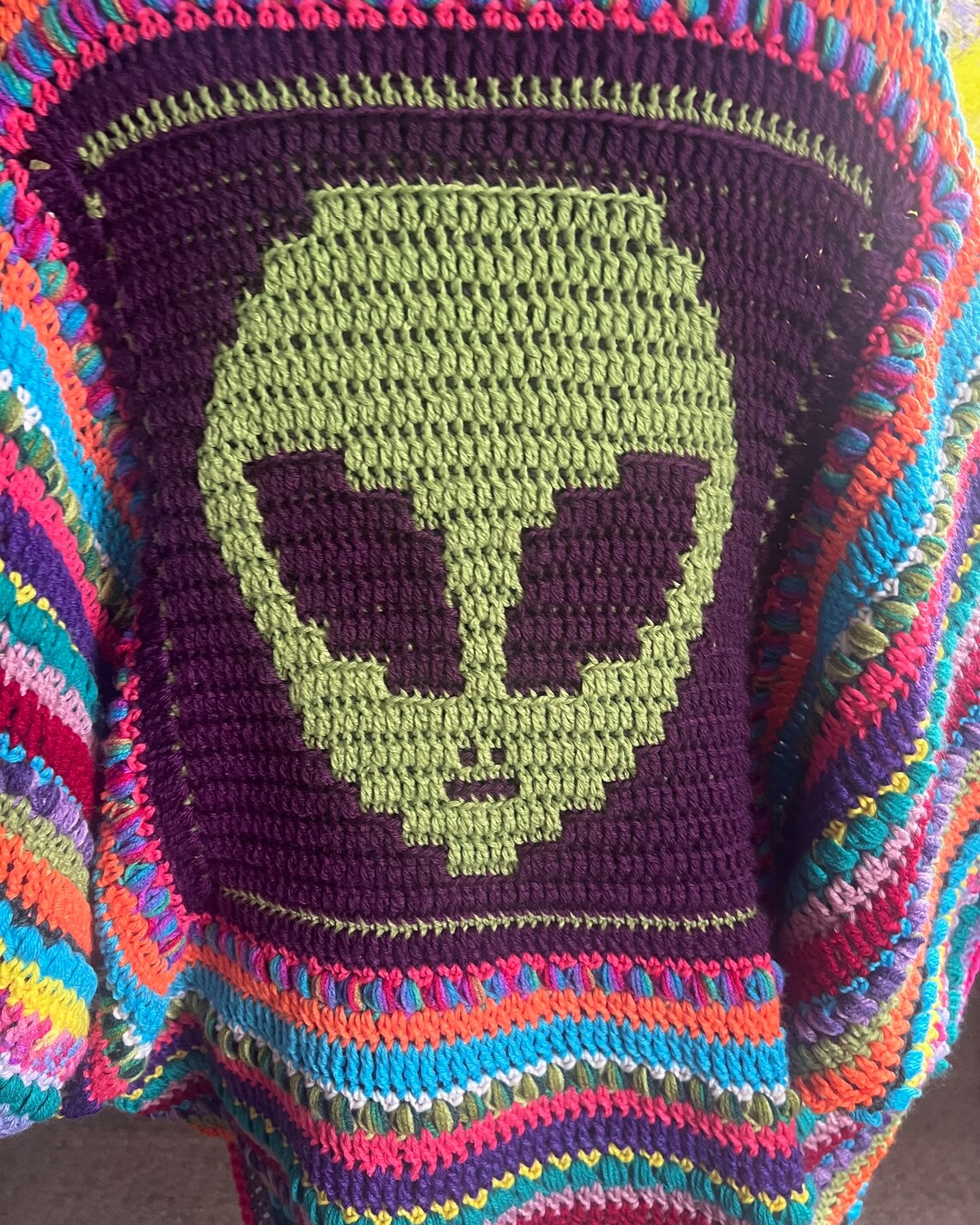 Crocheted Alien Cardigan - Etsy