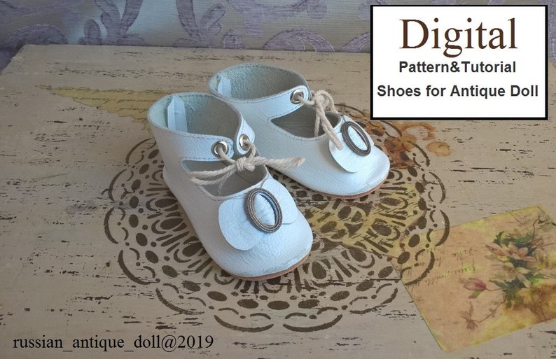 Antique Doll Shoes Patternandtutorial Leather Doll Shoes Etsy