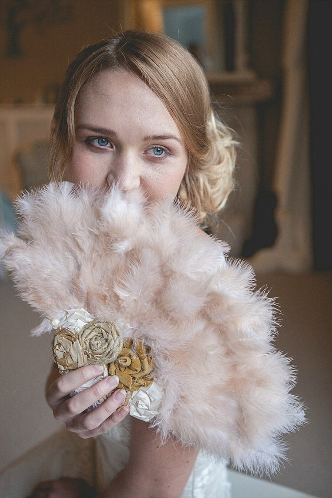 Duchess Stephanie Fan, Bridesmaids, Bride, Wedding Fan, Feathers ...