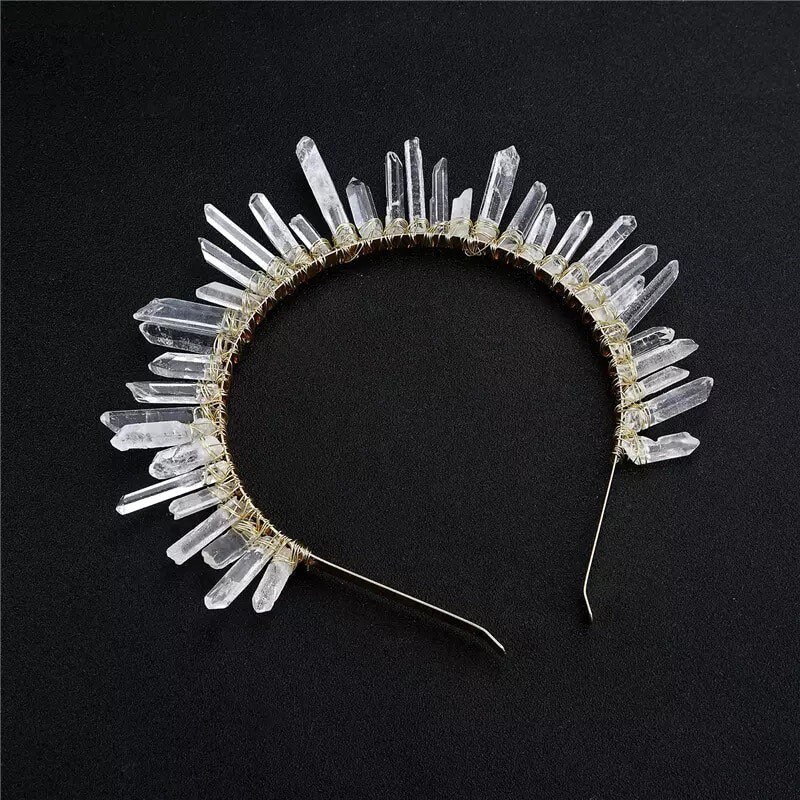 Crystal Quartz Tiara Crystal Headband Wedding Tiara Indie Headband ...