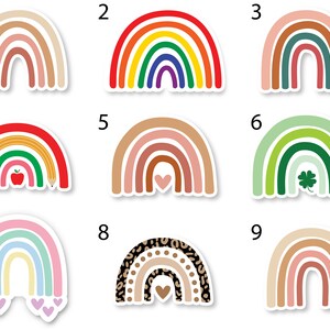 Boho Rainbow Sticker | Hand Drawn Boho Rainbow Sticker for Laptop ...