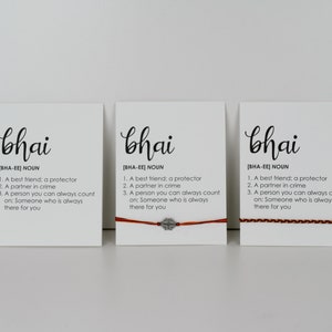 Bhai Definition Rakhi Card | Bhaiya, Brother, Sibling Minimalist Raksha Bandhan Card | Hand ...