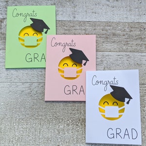 Congrats Grad Mini Blank Quarantine Graduation Card Social - Etsy