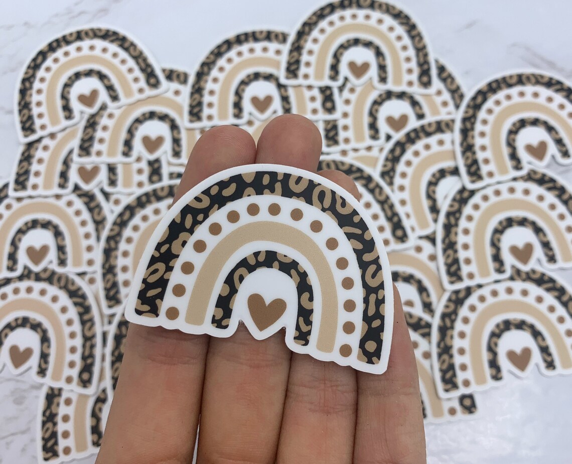 Boho Rainbow Sticker Hand Drawn Boho Rainbow Sticker for - Etsy