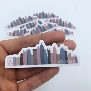 Atlanta Skyline Sticker Minimalist Modern Skyline Sticker for Laptop ...