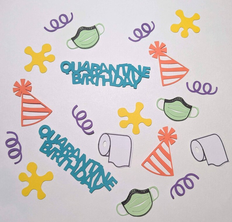 Quarantine Birthday Confetti Self Isolation Birthday Party | Etsy