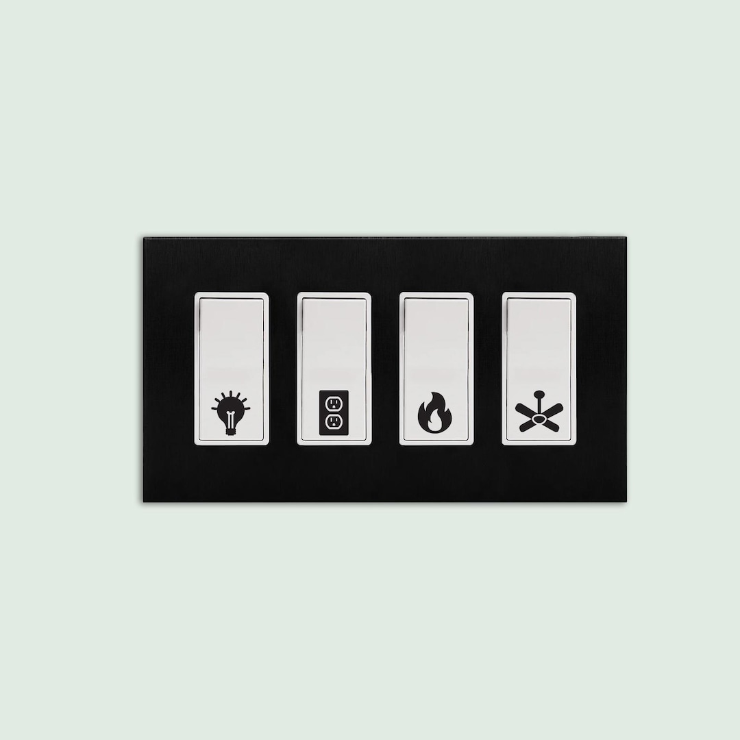 Light Switch Decals | Light, Outlet, Fan Labels, Outlet Decal, Home ...