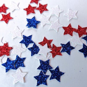 Fourth of July Confetti - Set of 60 | Red White and Blue Stars ...