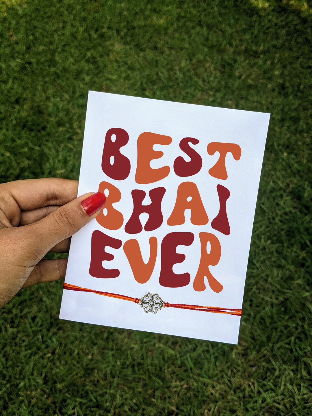 Best Bhai Ever Groovy Rakhi Card | World's Best Bhai | Retro, Bhaiya, Brother, Sibling Raksha ...