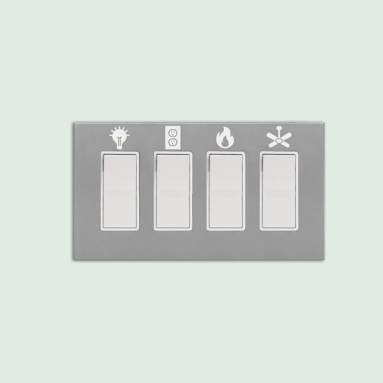 Light Switch Decals | Light, Outlet, Fan Labels, Outlet Decal, Home ...