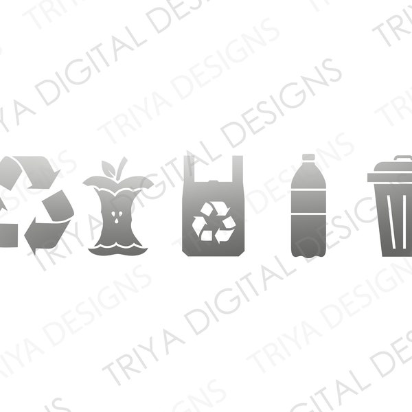 Trash Can Decal - Etsy
