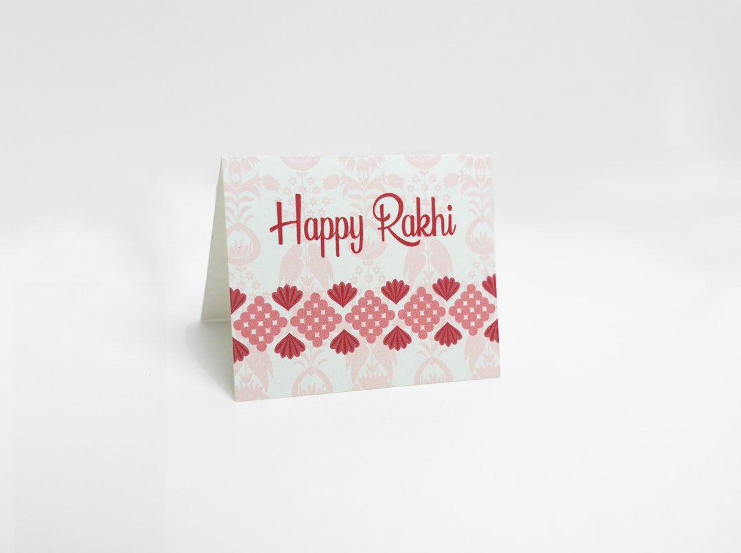 Blank Happy Rakhi Blank Card | Indian Patterned Simple Raksha Bandhan ...