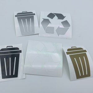 Trash and Recycling Decals | Trash Can Labels, Recycle Bin Decal, Waste ...