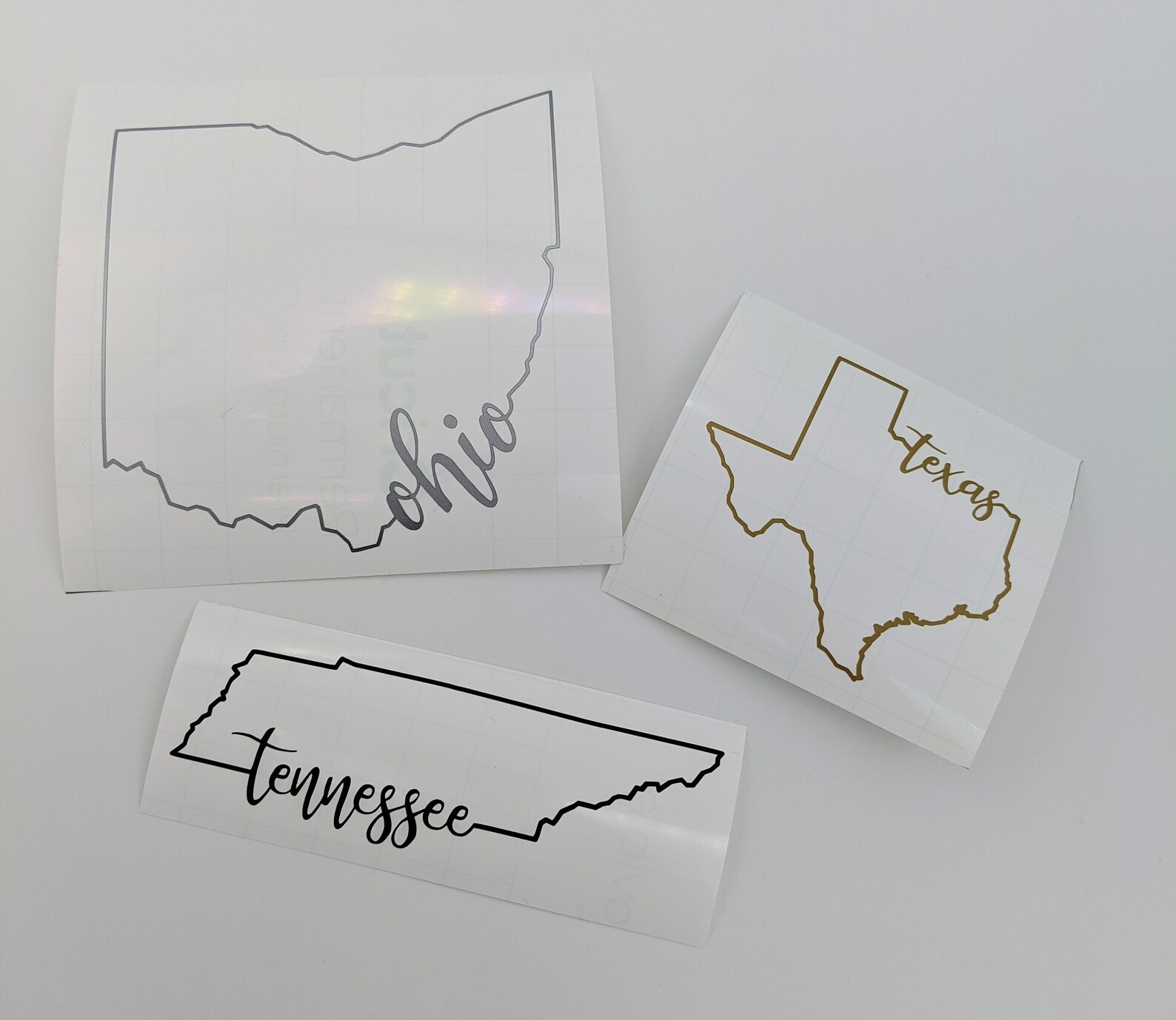 Custom Moving States With Text Outline Decal | Two States, Long ...