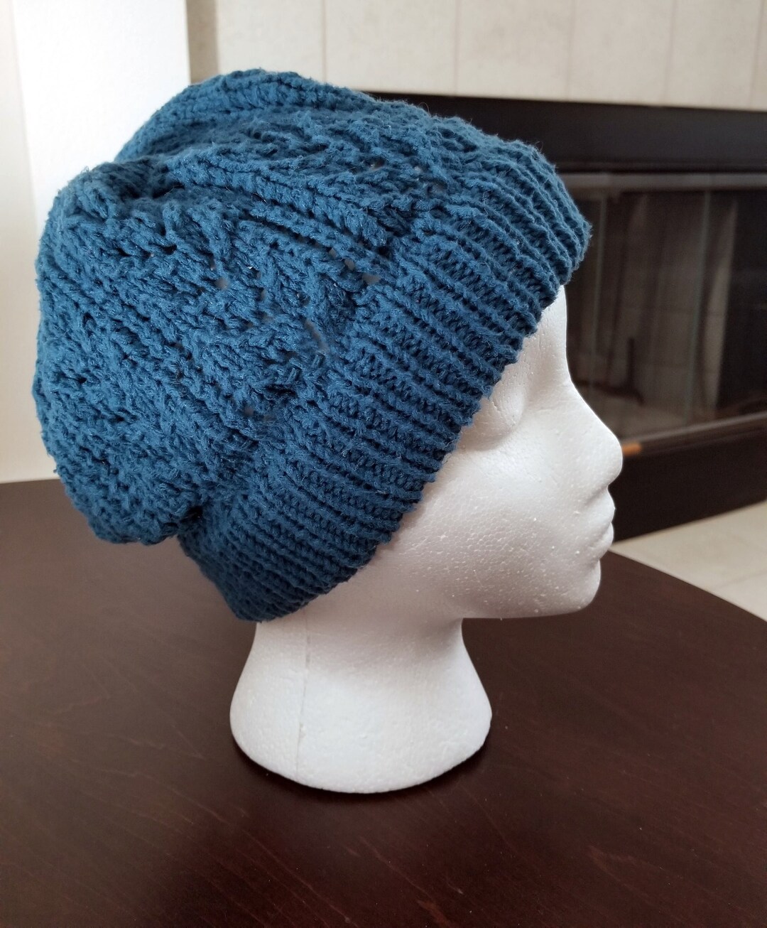 Hand Knit Islet Pattern Cap - Etsy