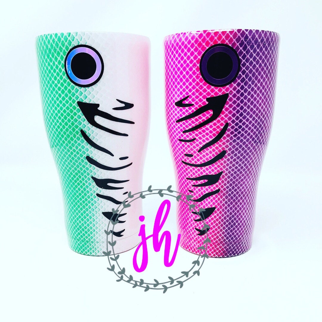 Girl Fishing Lure Custom Tumbler/cup With GLITTER - Etsy