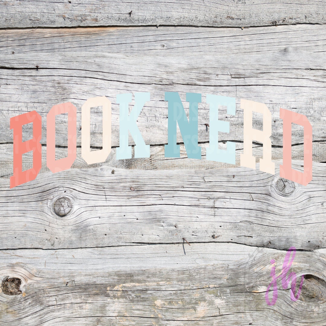 Book Nerd PNG, Pastel Warped, Sublimation, DTF - Etsy