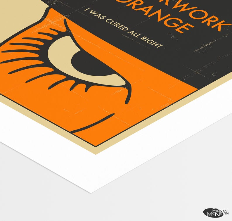Retro Style 'A Clockwork Orange' Minimalist Movie Poster Print ...