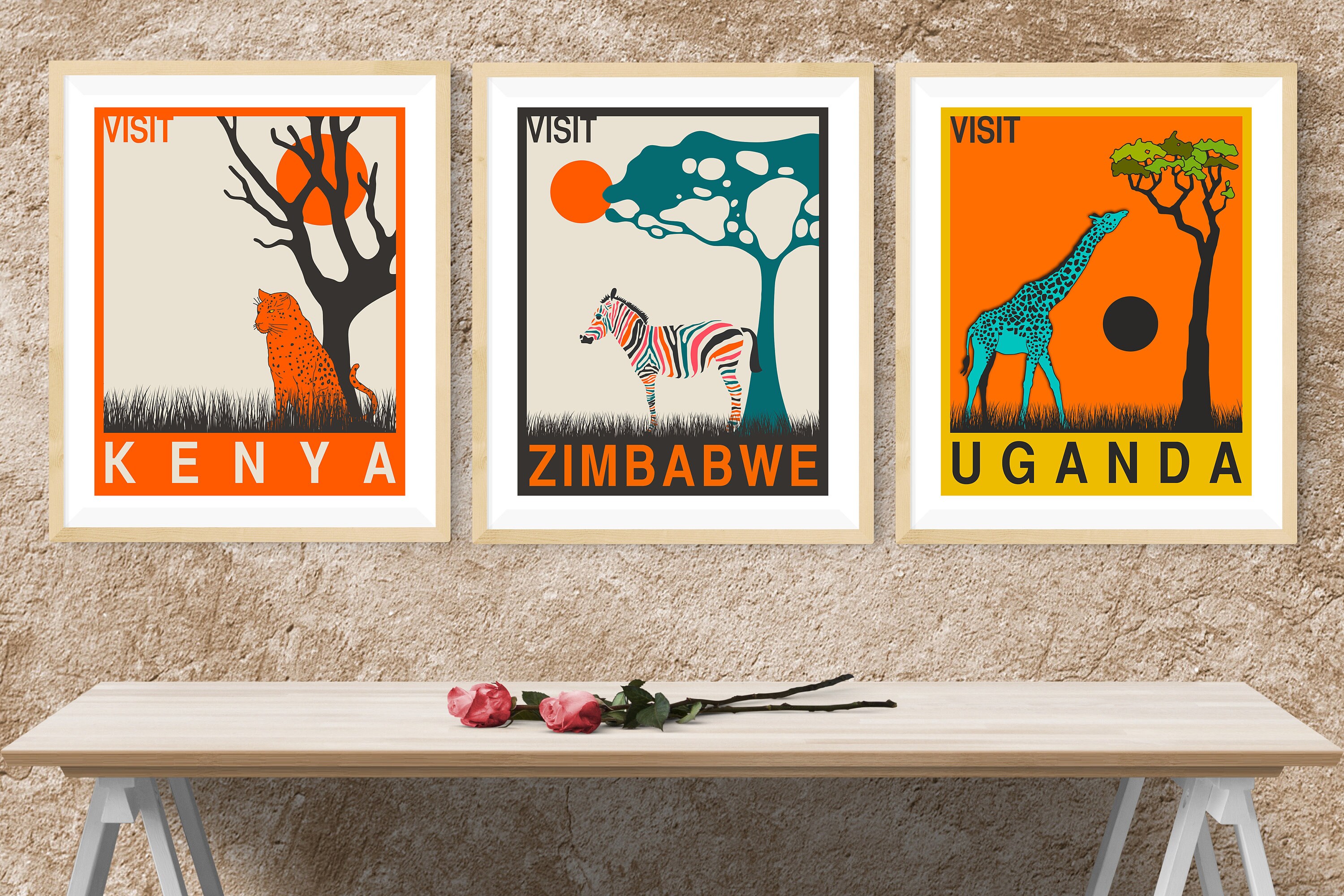 ZIMBABWE AFRICAN Travel Poster Retro Pop Art - Etsy