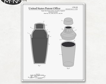 Cocktail Shaker Poster - Etsy