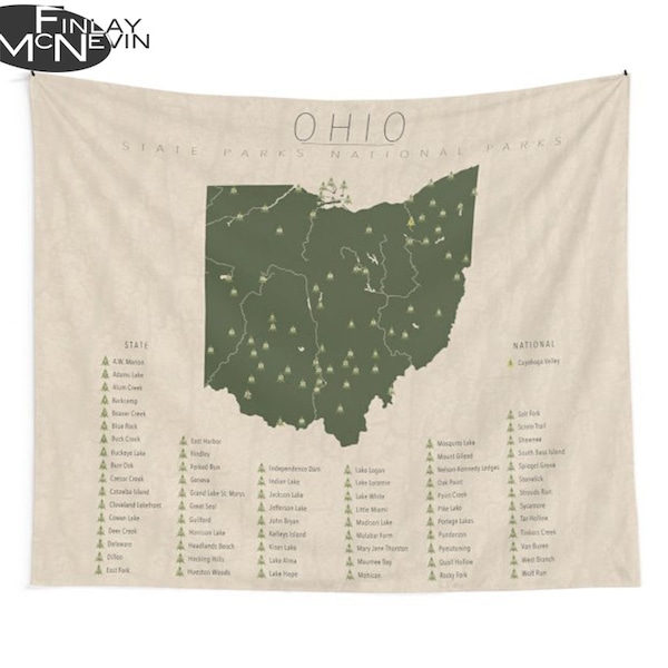 Ohio State Parks Map Svg - Etsy