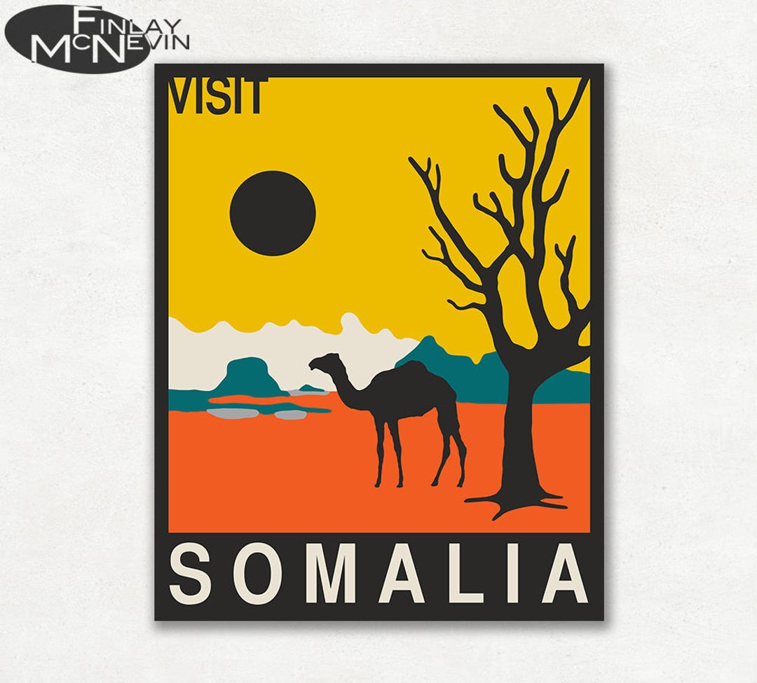 SOMALIA, AFRICAN Travel Poster, Retro Pop Art - Etsy