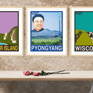 PYONGYANG, Asian Travel Poster, Retro Pop Art - Etsy