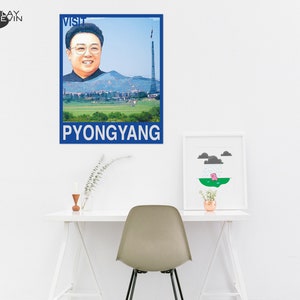 PYONGYANG, Asian Travel Poster, Retro Pop Art - Etsy