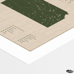 Kansas State Parks Map, Giclée Print, Vintage Wall Art, Unframed ...