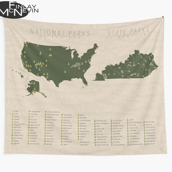 Kentucky State Park Map - Etsy