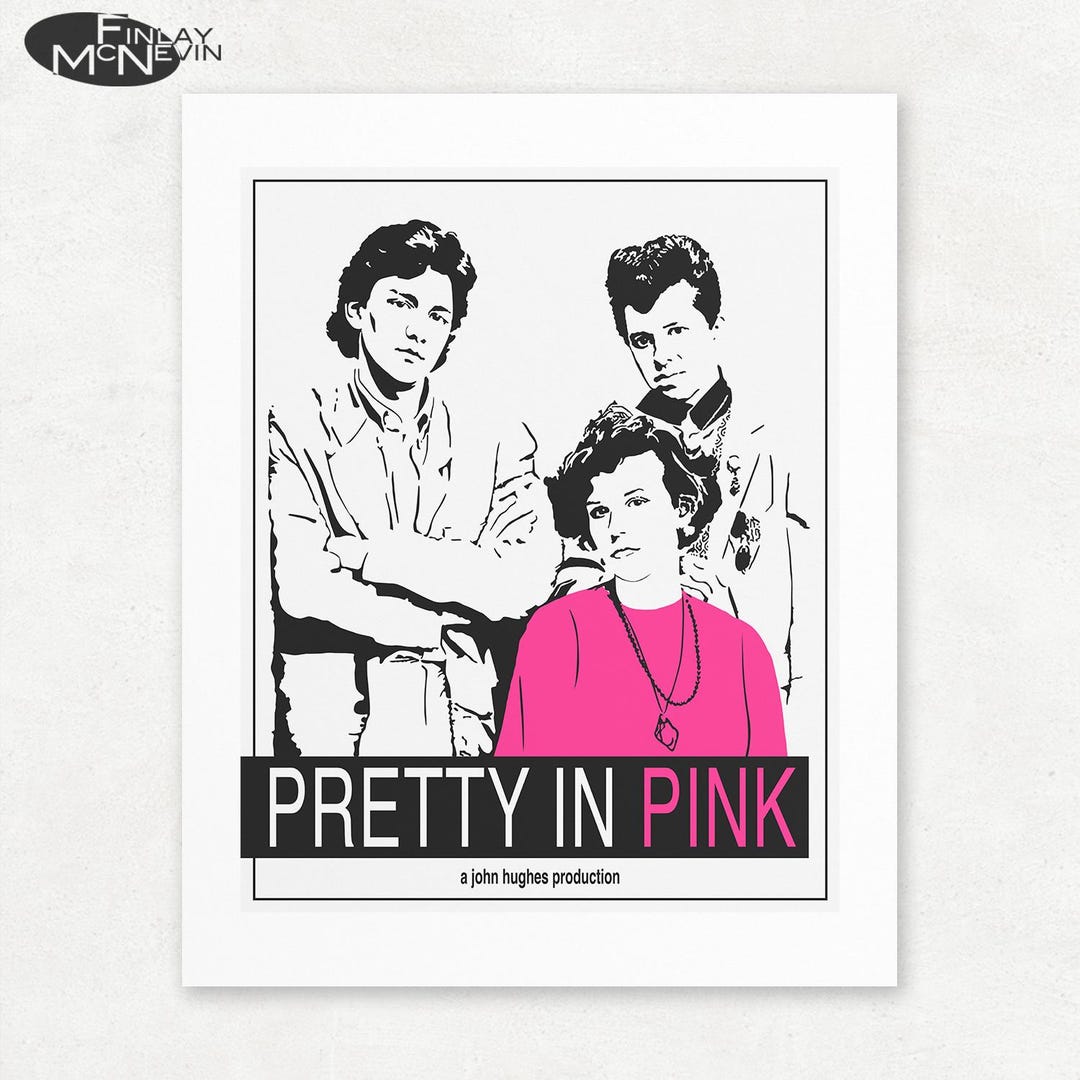 Retro Style 'pretty in Pink' Movie Poster Print - Unframed Giclee Art ...