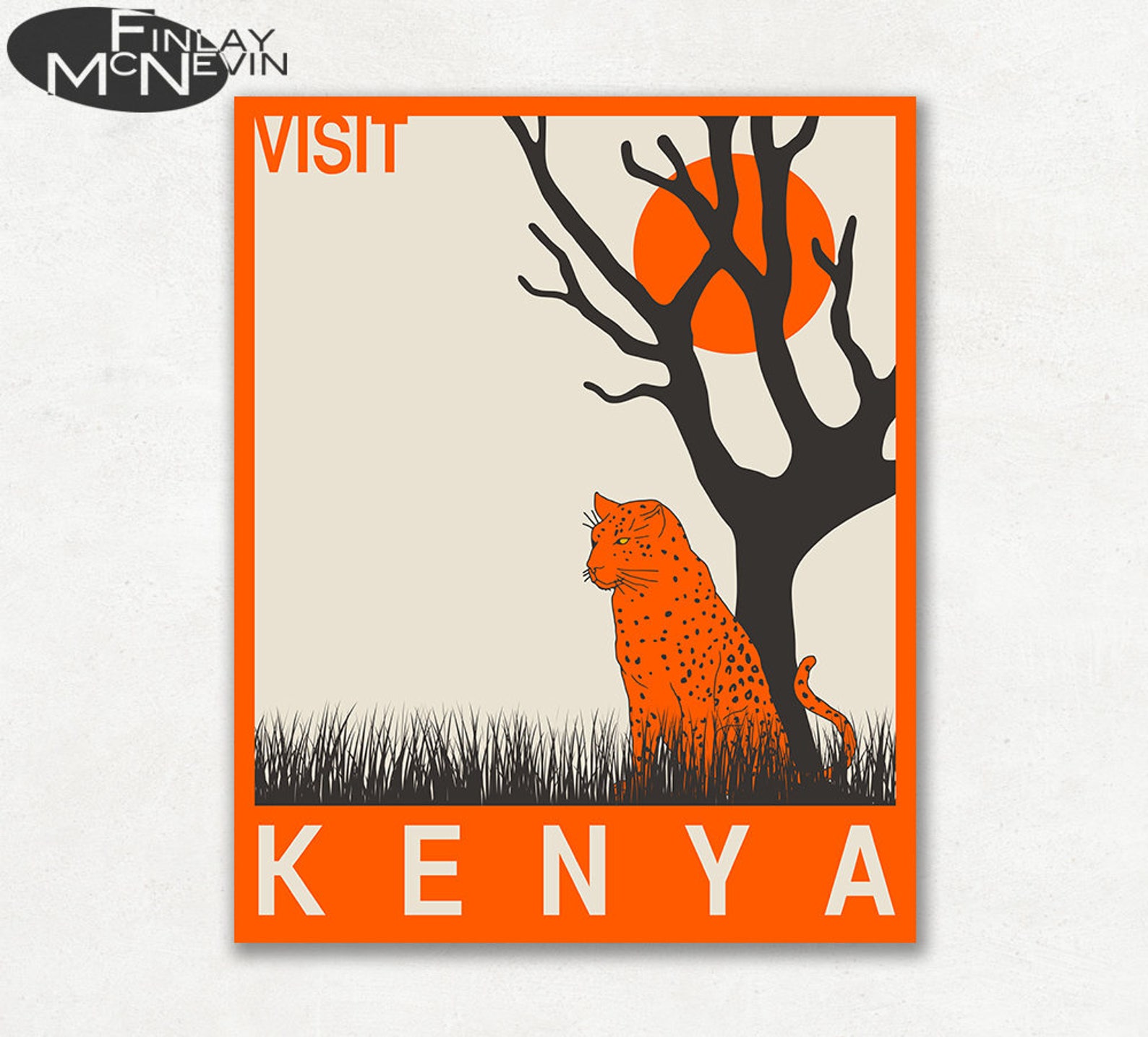 KENYA AFRICAN Travel Poster Retro Pop Art - Etsy