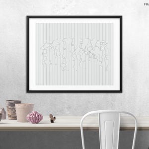 World Time Zone Map, Unframed Giclee Fine Art Print - Minimalist Travel ...