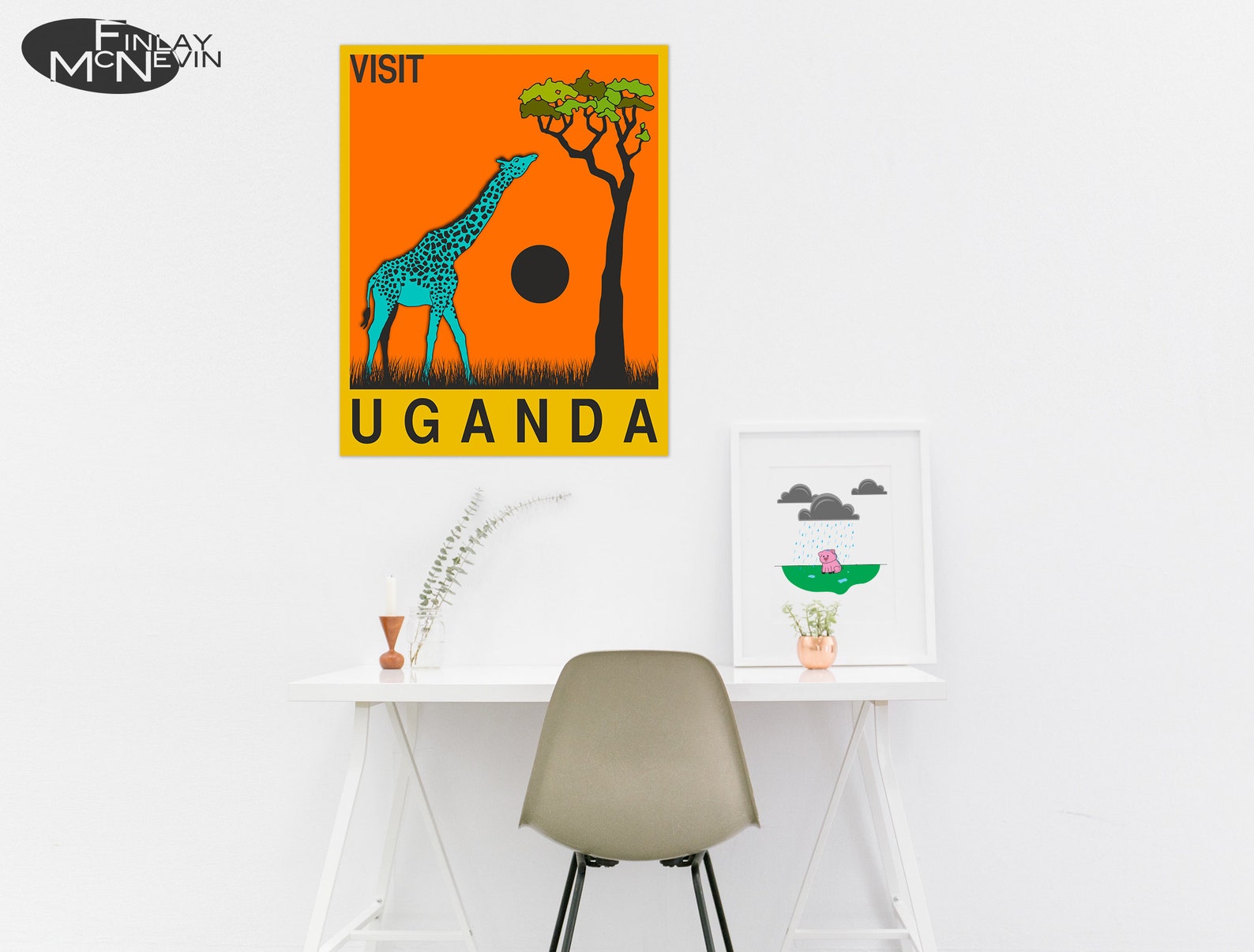 UGANDA AFRICAN Travel Poster Retro Pop Art - Etsy