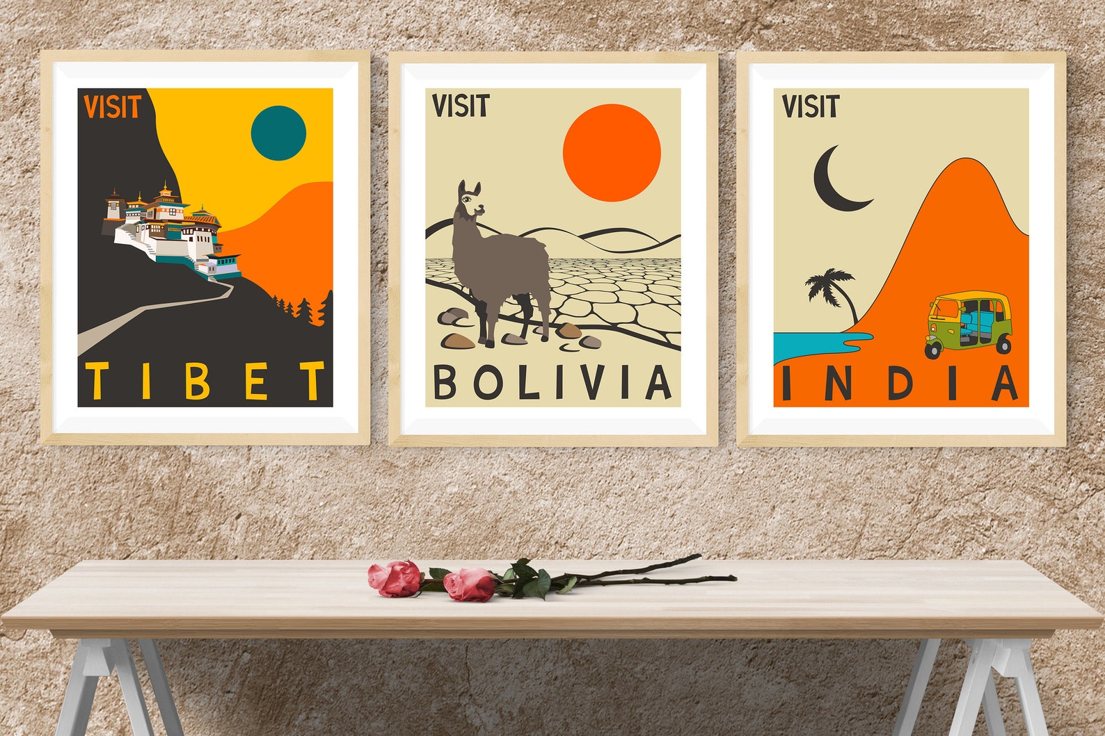 BOLIVIA SOUTH AMERICAN Travel Poster Retro Pop Art - Etsy