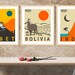 BOLIVIA, SOUTH AMERICAN Travel Poster, Retro Pop Art - Etsy