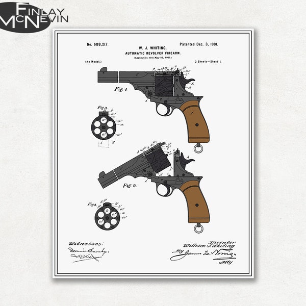 Blueprint Revolver - Etsy