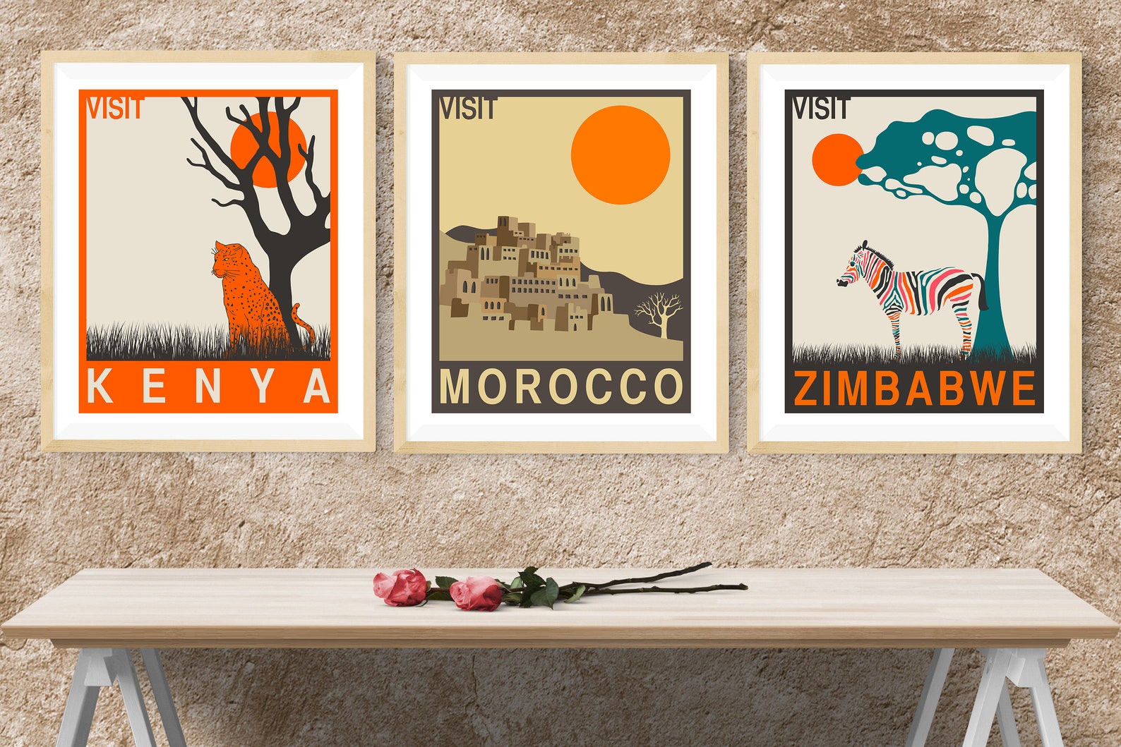 MOROCCO AFRICAN Travel Poster Retro Pop Art - Etsy