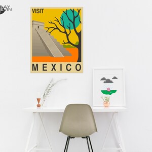 MEXICO, SOUTH AMERICAN Travel Poster, Retro Pop Art - Etsy