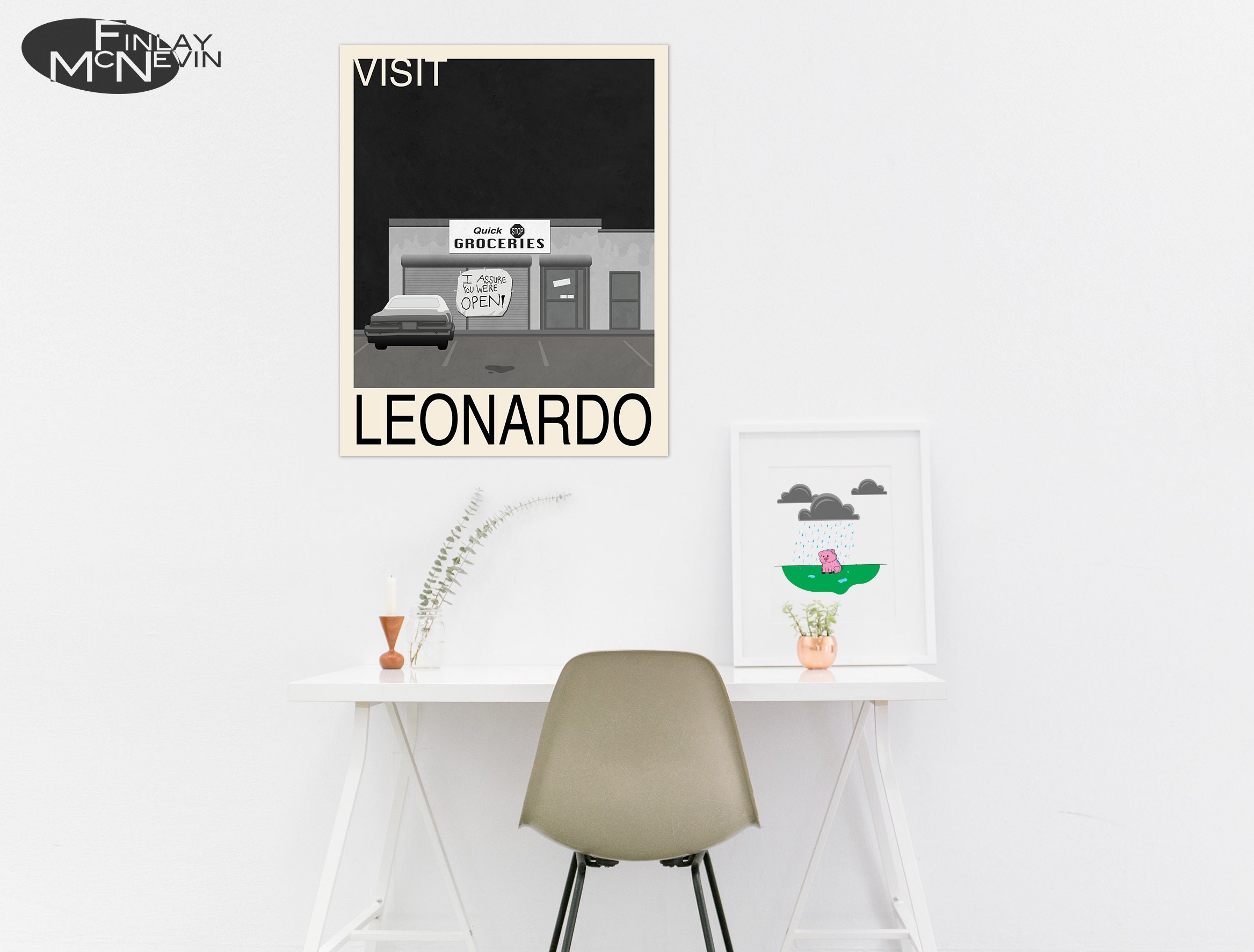 LEONARDO Comedy Travel Poster Retro Pop Art | Etsy