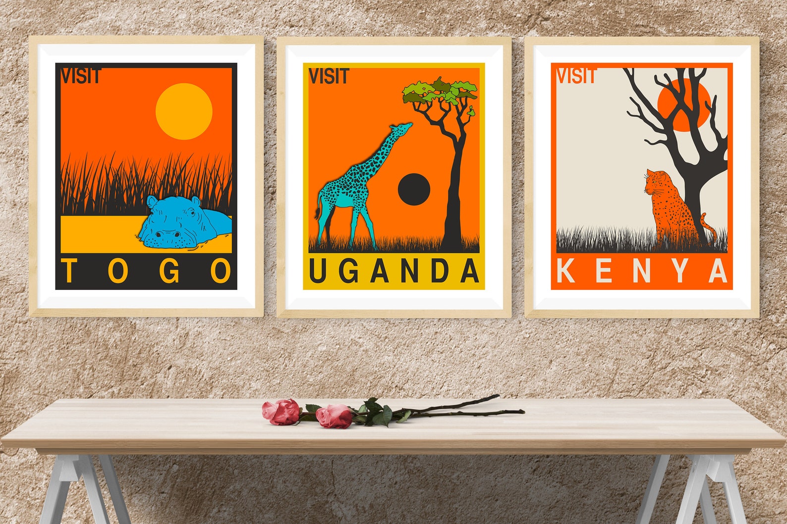 UGANDA AFRICAN Travel Poster Retro Pop Art - Etsy